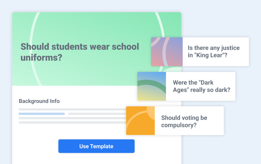 Site Features | Tools for saving time and enhancing learning | Kialo Edu